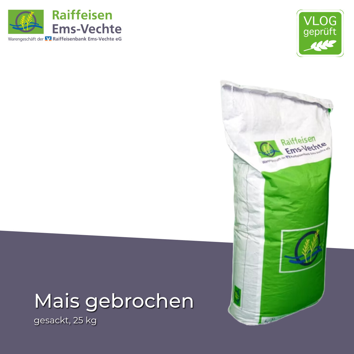 Körnermais 25 kg Sack – VLOG geprüft | Raiffeisen Ems-Vechte